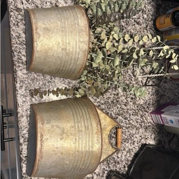 Accents | Rustic Silver Metal Wall Planters | Poshmark